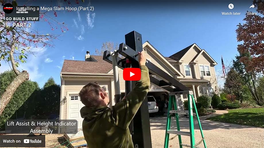 Installing a MegaSlam 60 In-Ground Basketball Hoop PART 2 - Mega Slam ...